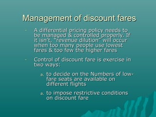 Pricing & revenue management | PPT | Air Travel | Travel Type