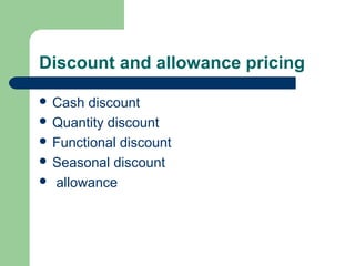 Pricing strategies | PPT