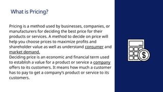 Pricing Strategies used by companies to make money | PPTX