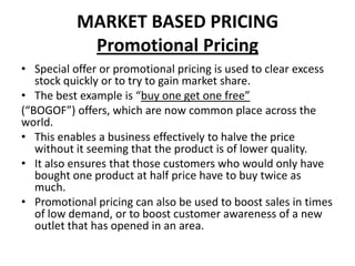 Pricing strategies sl & hl content | PPTX