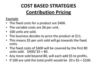 Pricing strategies sl & hl content | PPTX