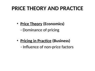 Pricing Strategy in economics and uses.. | PPT