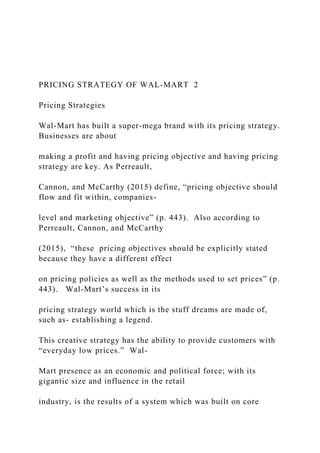 Walmart Rollback Pricing Strategy