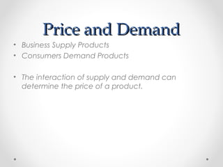 Pricing the influence of demand | PPT