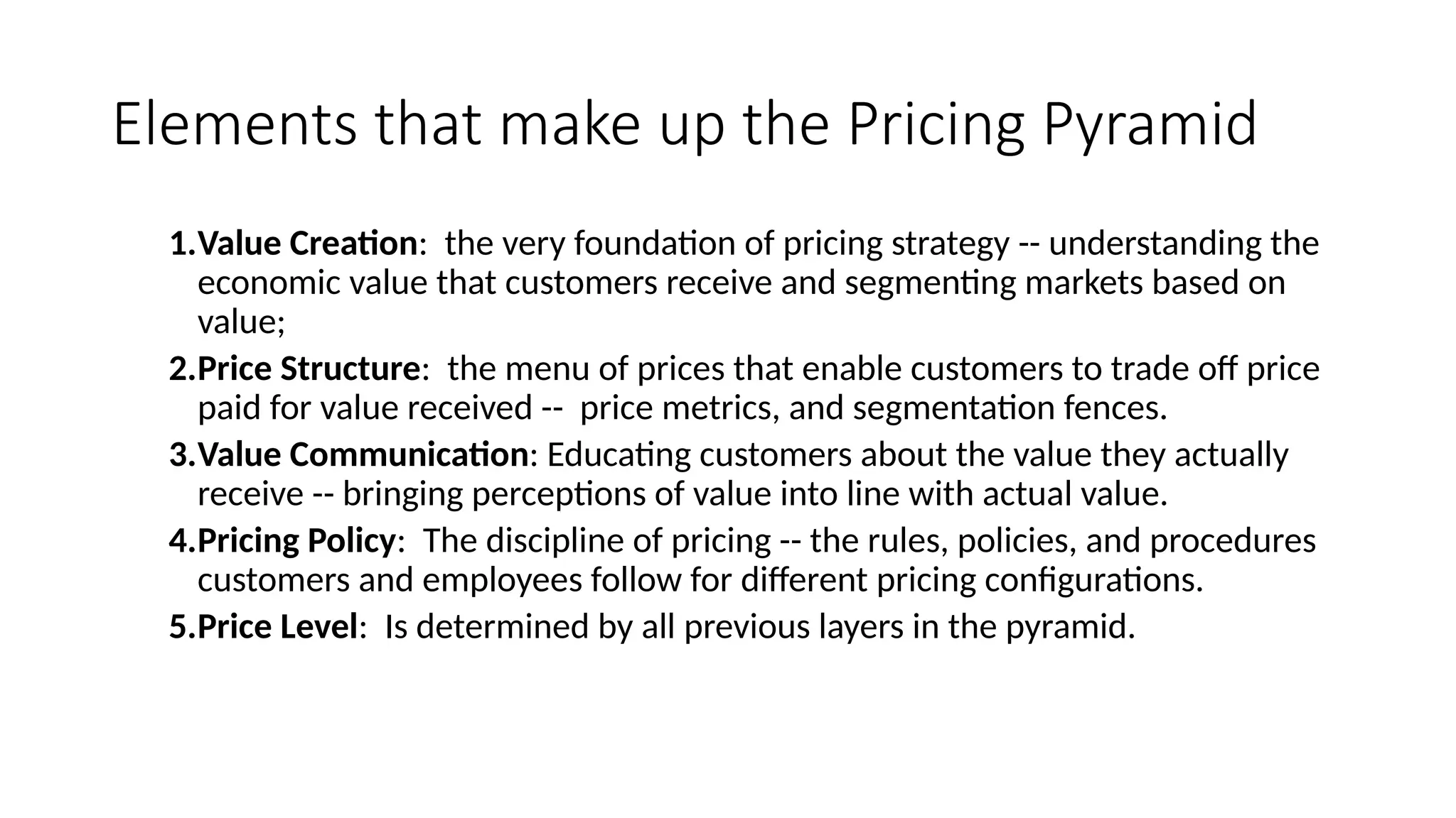 Pricing to a Vision presentation for mba | PPTX