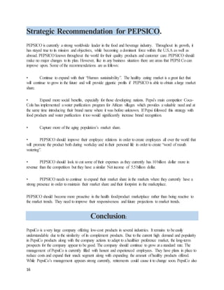 Pricipal of management full report about pepsico | DOCX