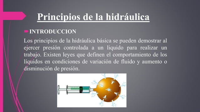 Principios de la hidraulica