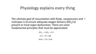 Principle of iv fluid in septic shock | PPTX