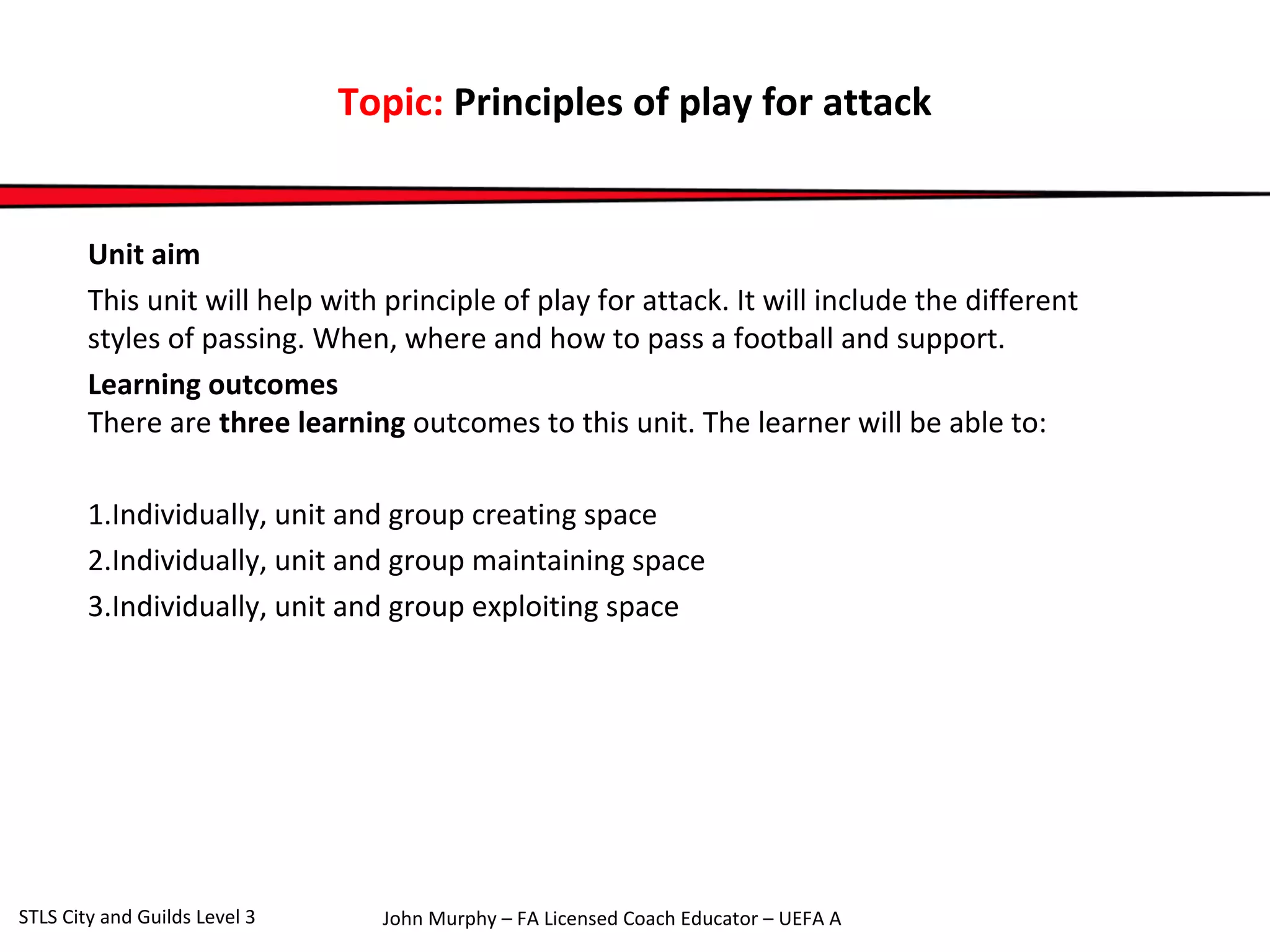 Priciples of play for attack | PPT