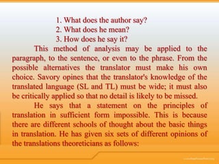 Principles of translation | PDF