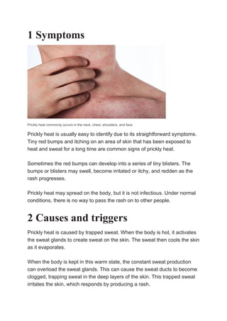 Mild Heat Rash On Neck