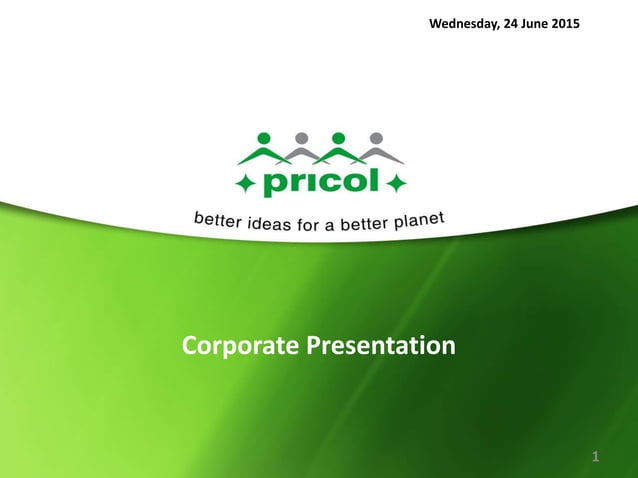 Pricol - Corporate presentation | PPTX