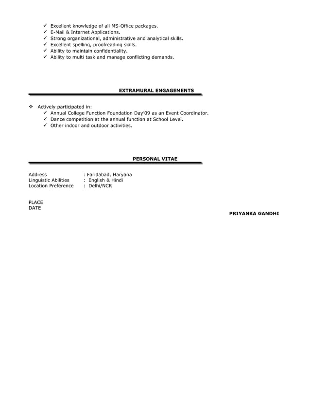 Pri cv admin | DOC | Human Resources | Business