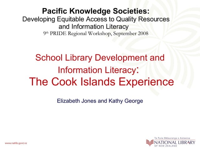 Pride Presentation of Cook Islands School Libraries | PPT