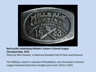 Pride and Passion: The African-American Baseball Experience | PPTX