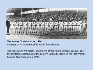 Pride and Passion: The African-American Baseball Experience | PPTX