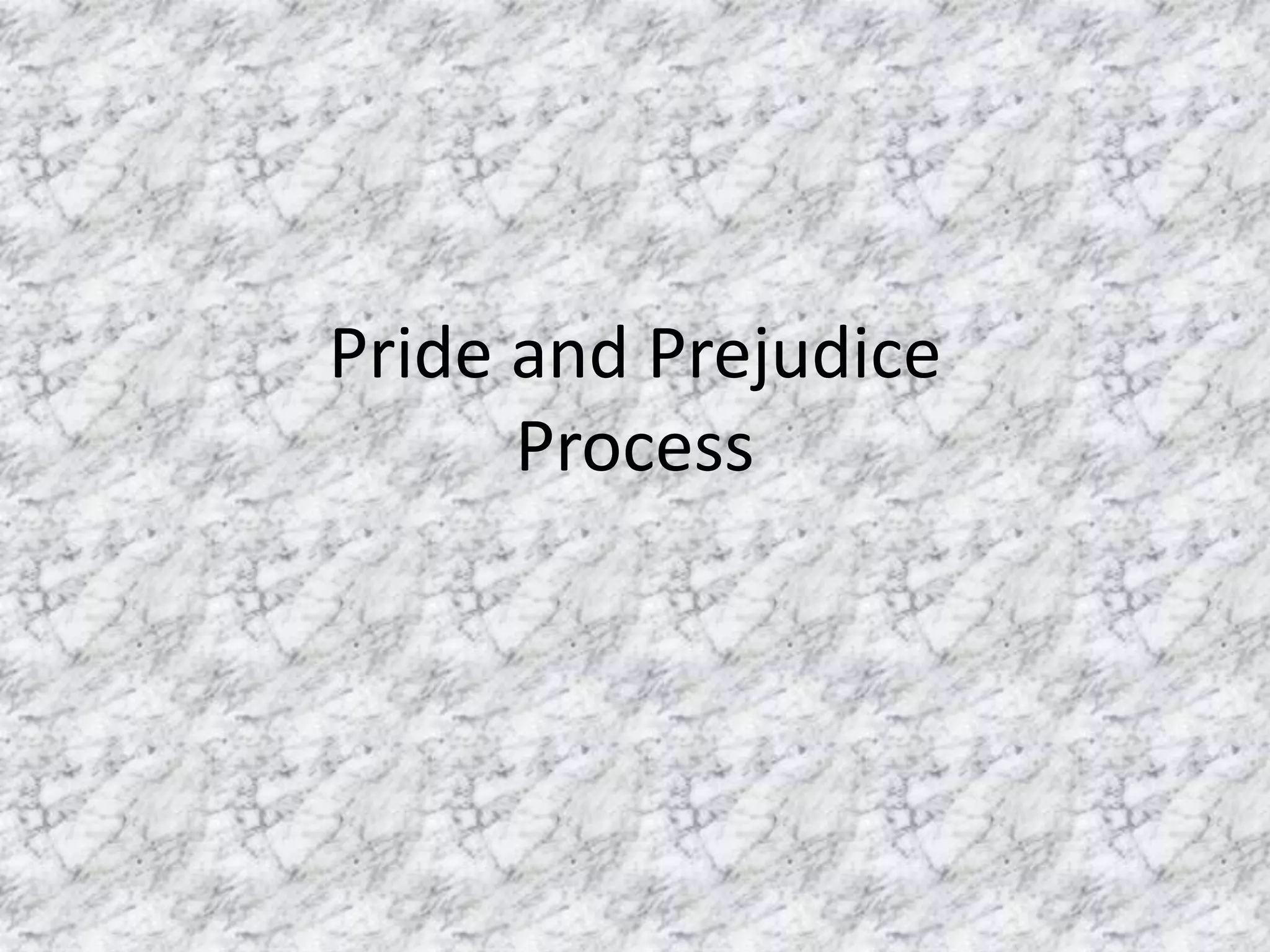 Pride and Prejudice Advert Process | PPTX