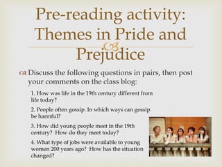 Pride and prejudice, by Jane Austen | PPTX