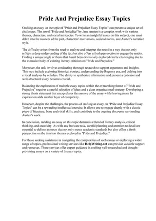 Pride And Prejudice Essay Topics.pdf