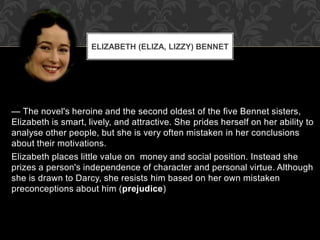 Pride and Prejudice: Character introductions | PPTX