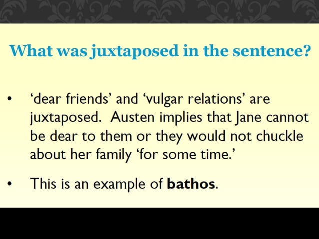 Pride and Prejudice: Bathos and juxtapostion | PPSX | Humor and Satire ...