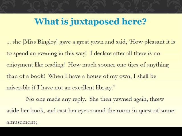 Pride and Prejudice: Bathos and juxtapostion | PPSX | Humor and Satire ...