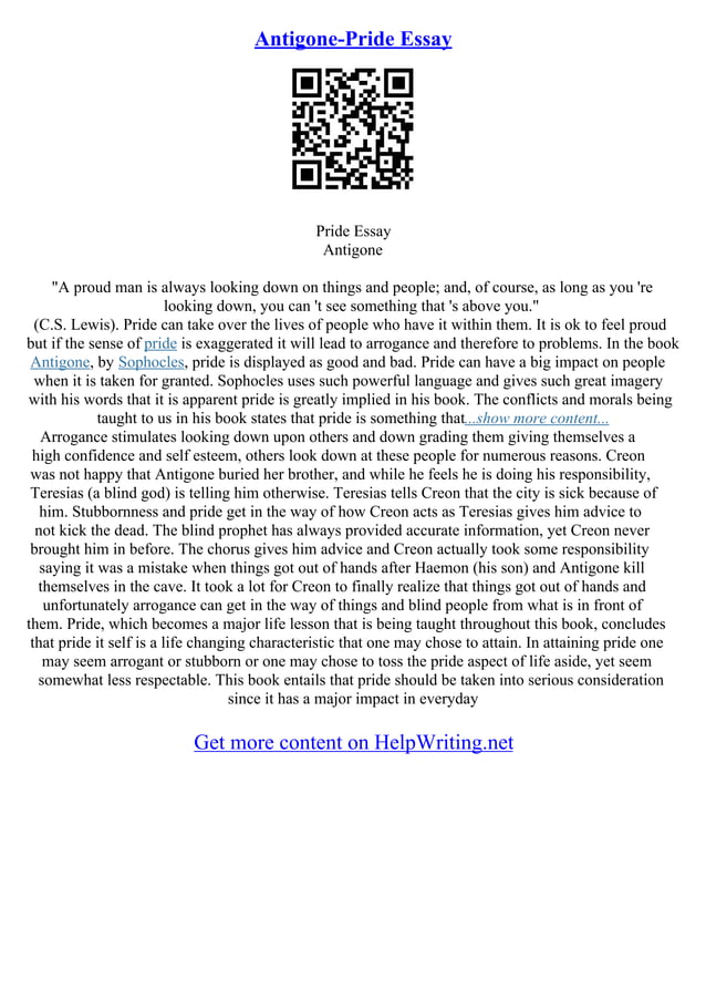 Pride Essay | PDF