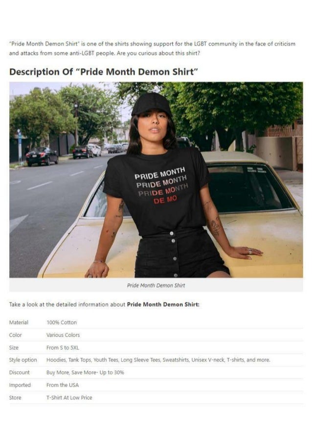 Pride Month Demon Shirt | PDF