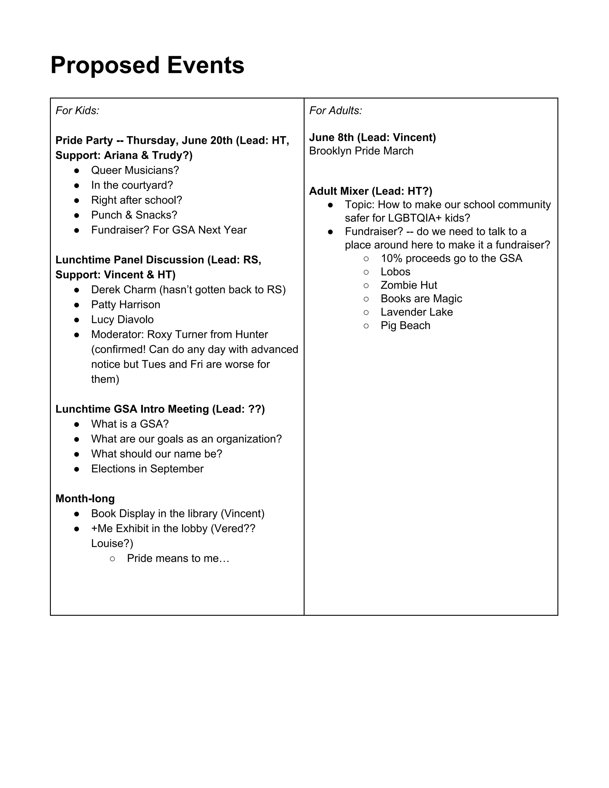 Pride month events! | PDF