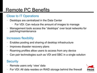 Virtual Desktop Infrastructure Overview | PDF
