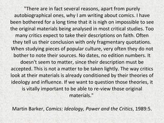 Notes on the Importance of Guidelines for Citation of Comic Art in the ...