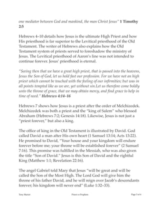 Priest vs Prophets | PDF