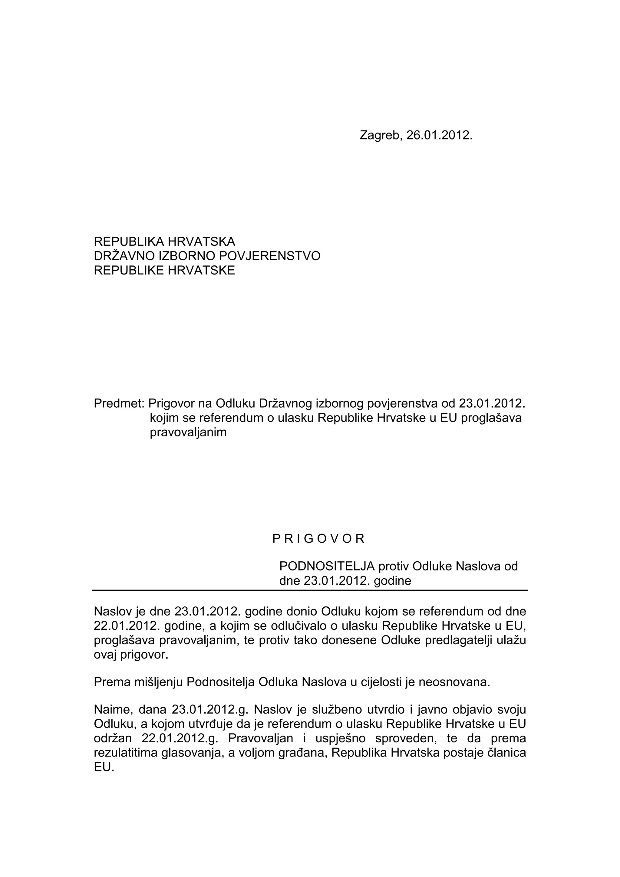 Prigovor dip 25012 | PDF