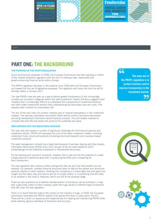 PRIIPs - The Quest To Recreate The KID | PDF