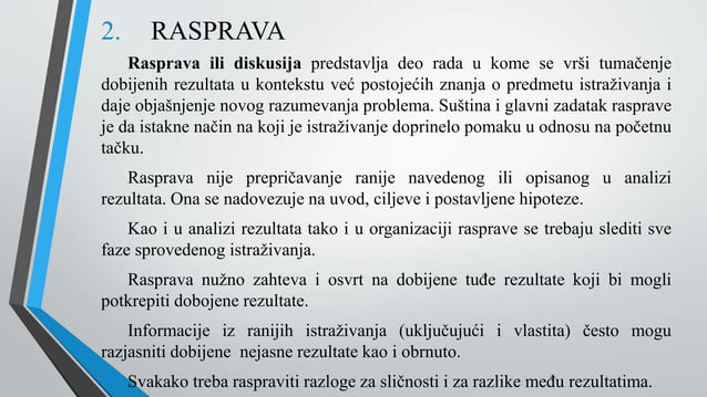 PRIKAZIVANJE REZULTATA ISTRAŽIVANJA, RASPRAVA, ZAKLJUČAK.pptx