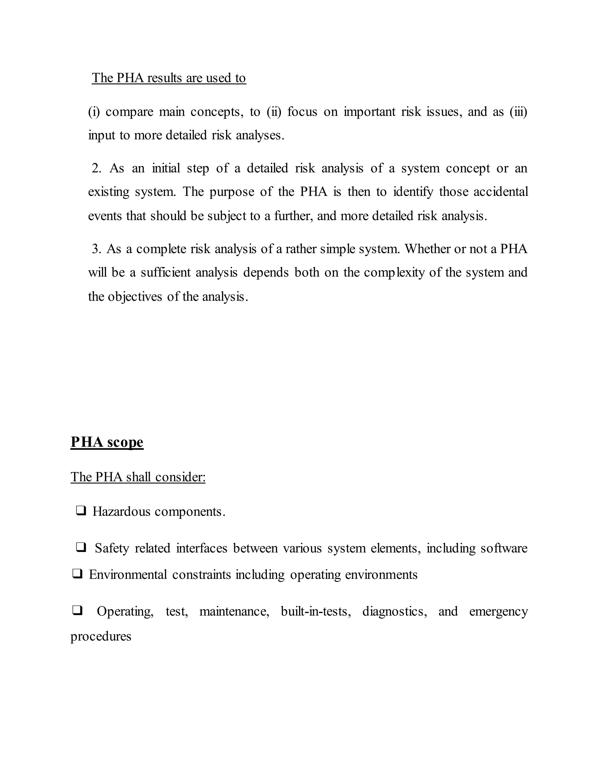 Priliminary hazard analysis | DOCX