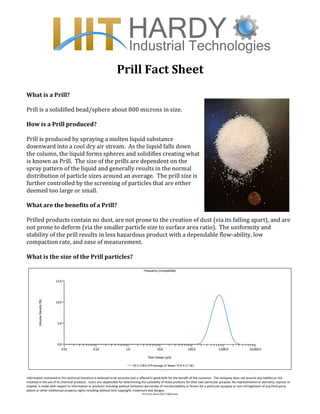 HIT Prill Fact Sheet | PDF | Chemistry | Science