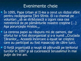 Prima cruciadă, elev Török Zoli, clasa a VI-a B | PPT