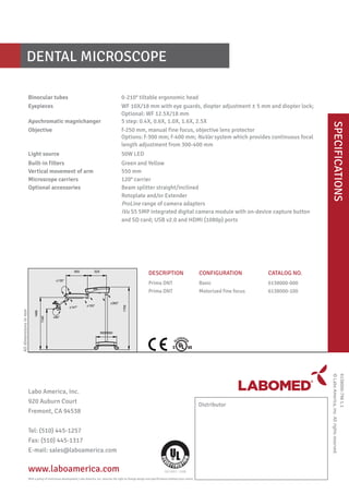 PRIMA DNT LABOAMERICA INC / LABOMED | PDF