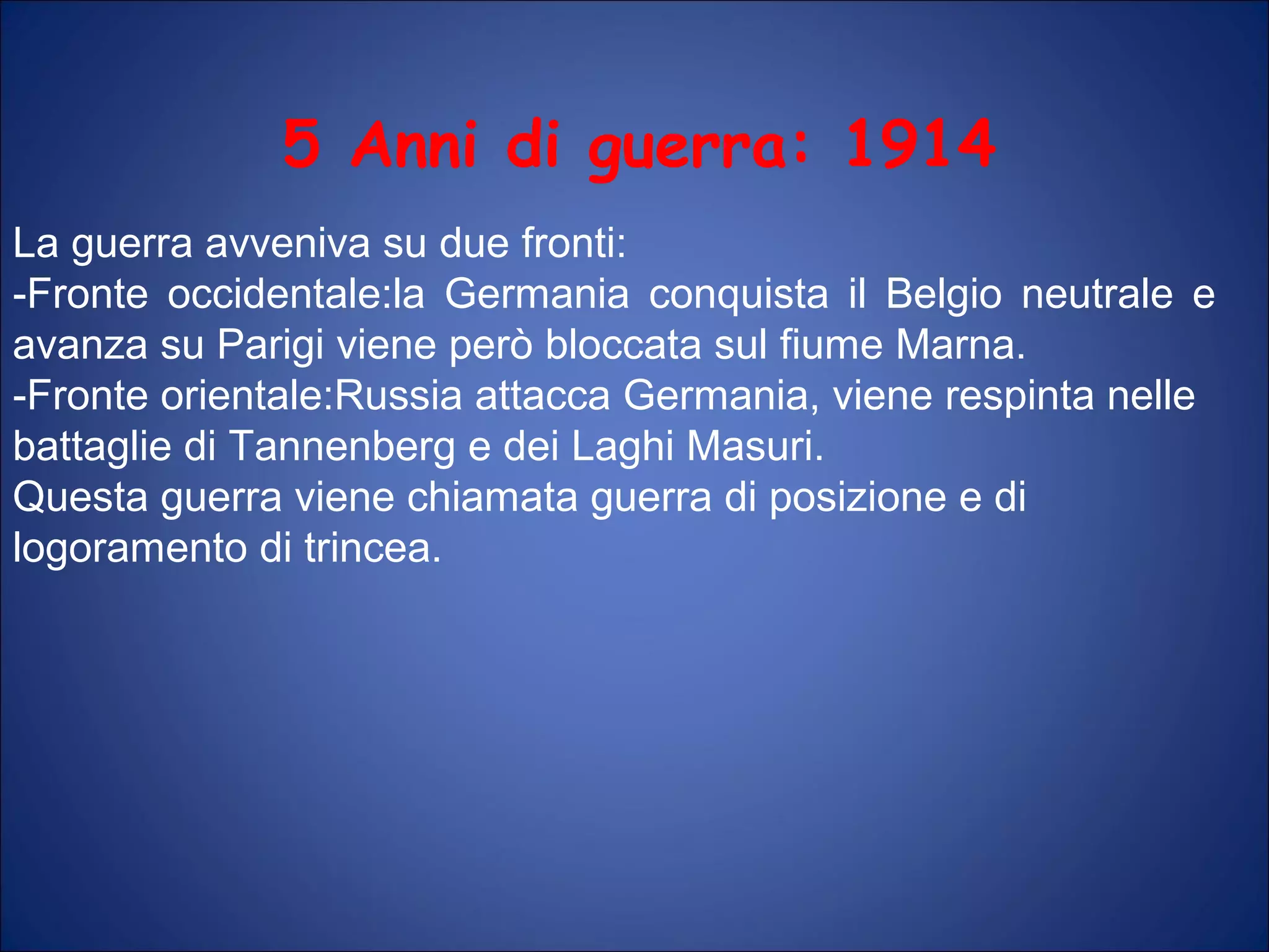 Prima guerra mondiale | PPT