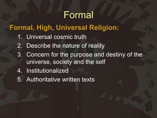Primal Folk Religions | PPT