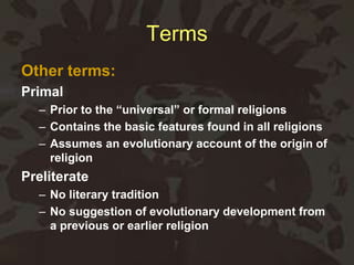 Primal Folk Religions | PPT