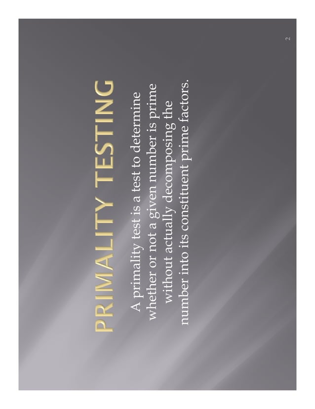 Primality Testing Pdf