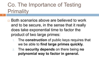 The Complexity Of Primality Testing | PPTX