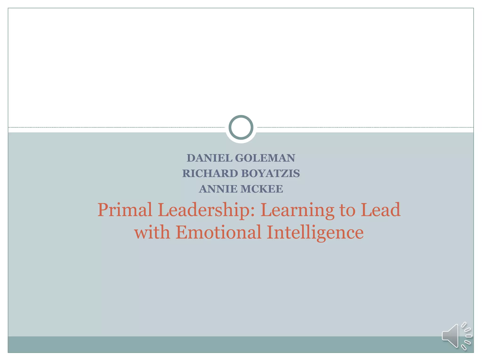 Primal leadership | PPT