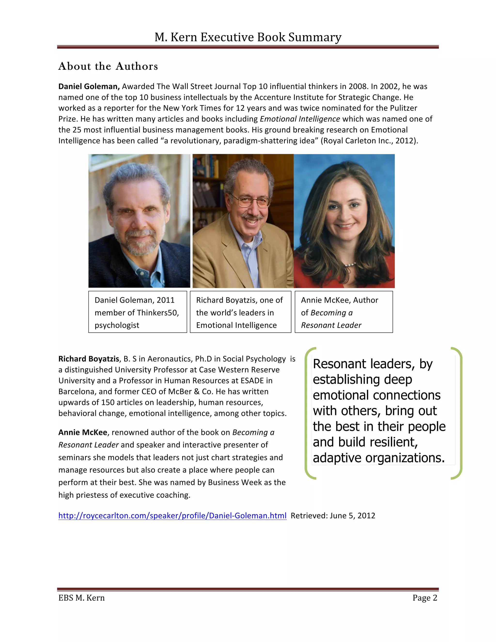 Primal leadership summay | PDF