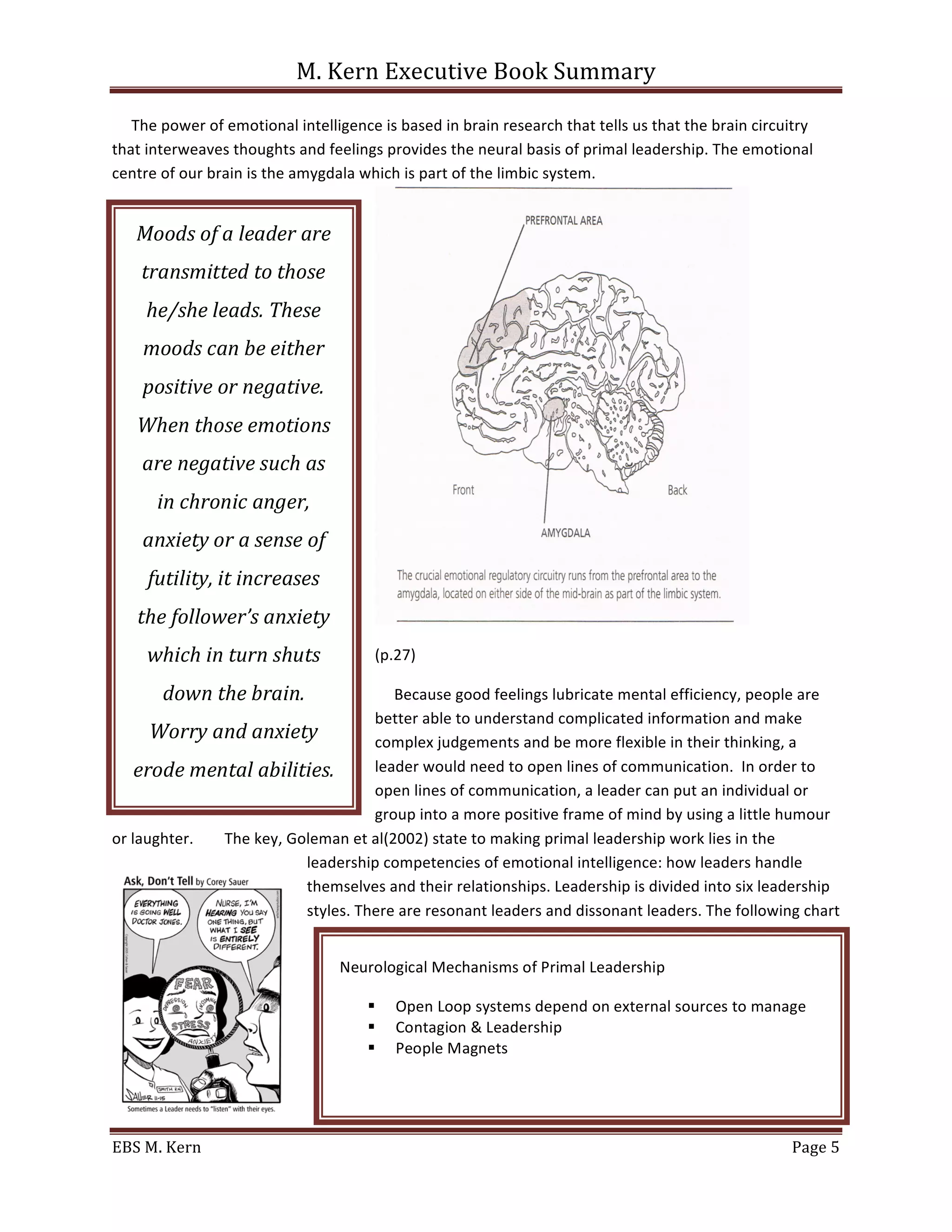 Primal leadership summay | PDF
