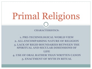 Primal Religion | PPT