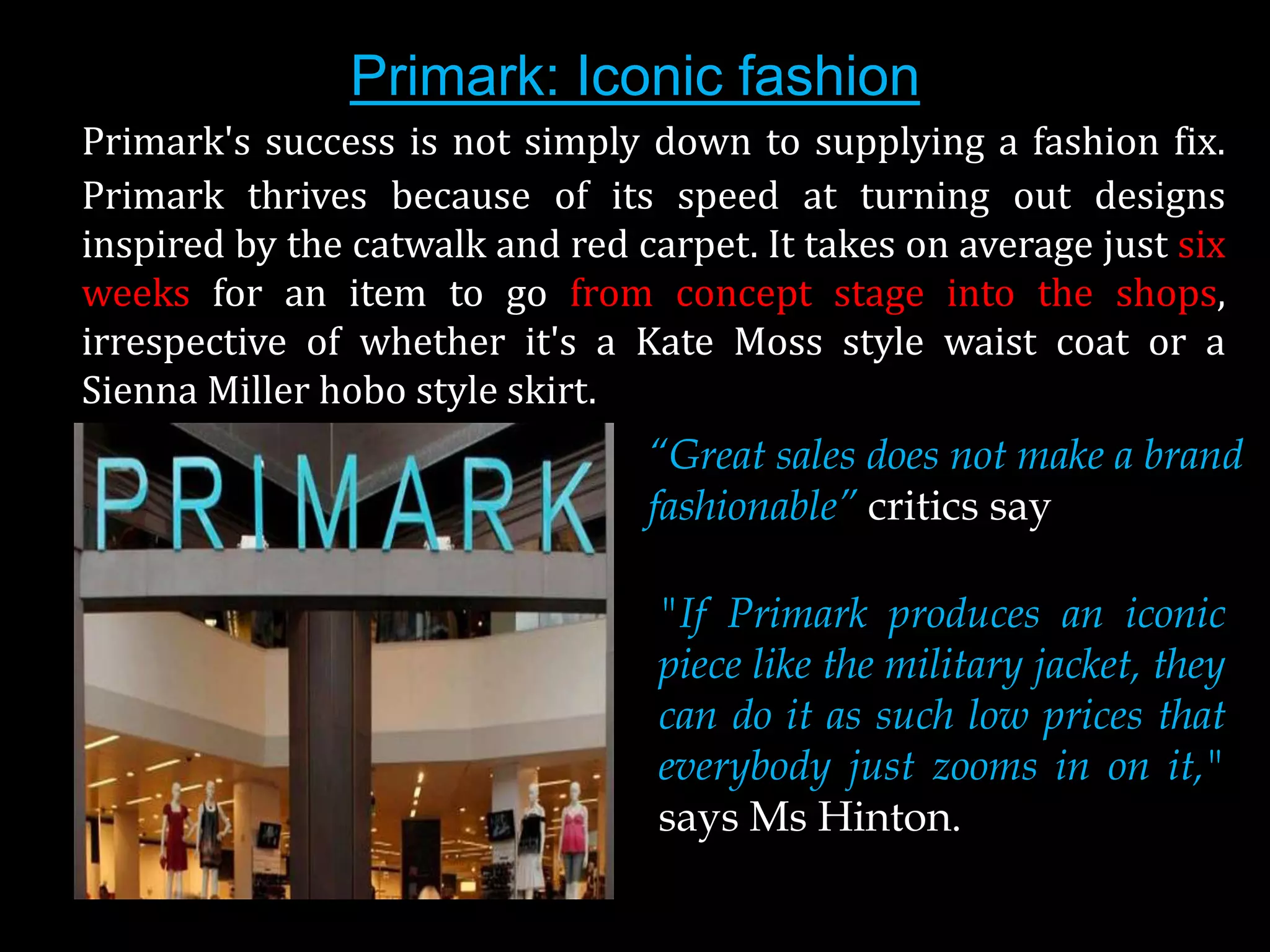 Primark:overview | PPTX