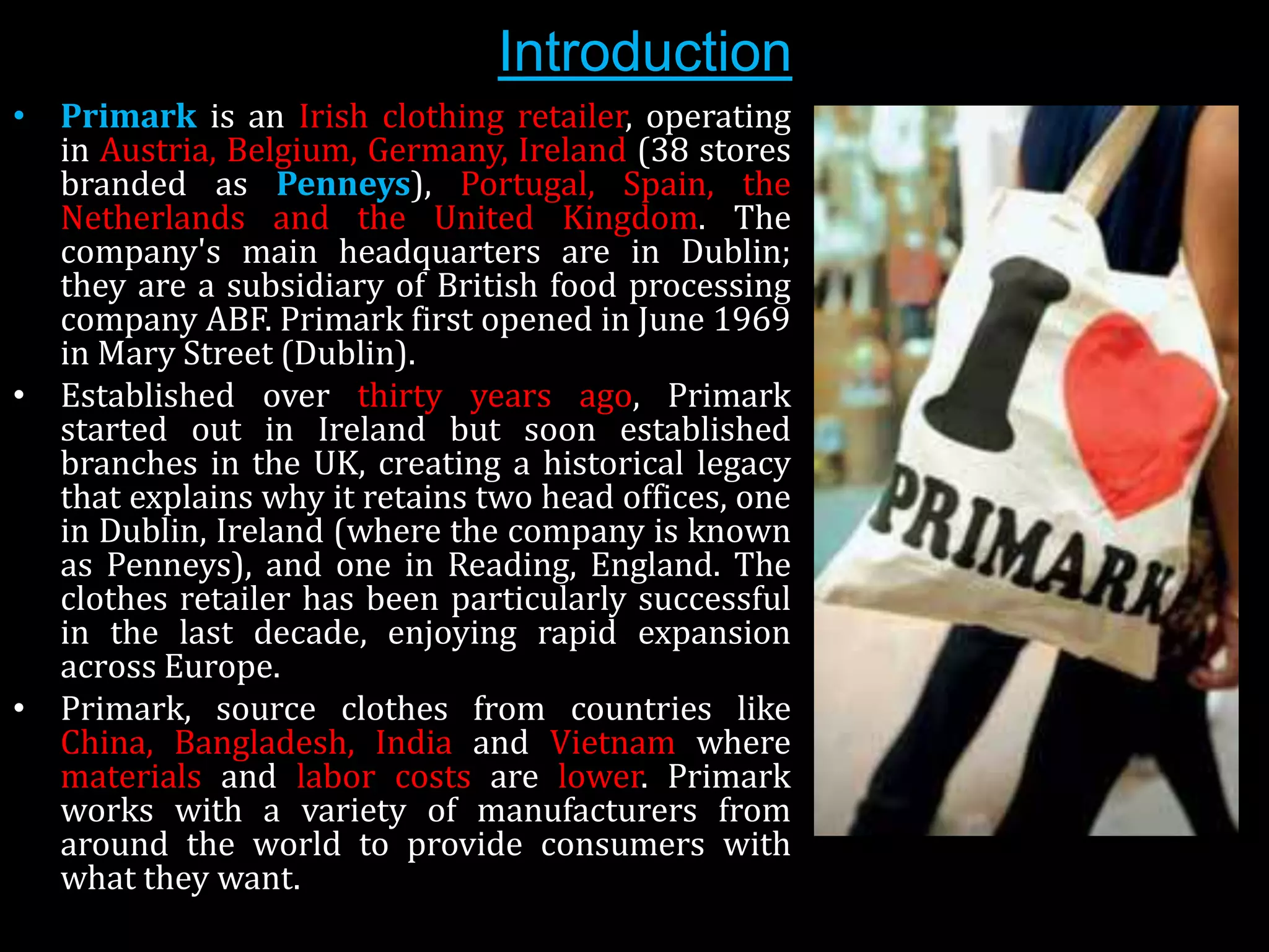 Primark:overview | PPTX